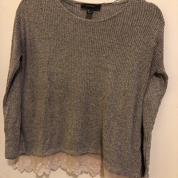 Primark | Tops | Primark Lace Trim Long Sleeve | Poshmark
